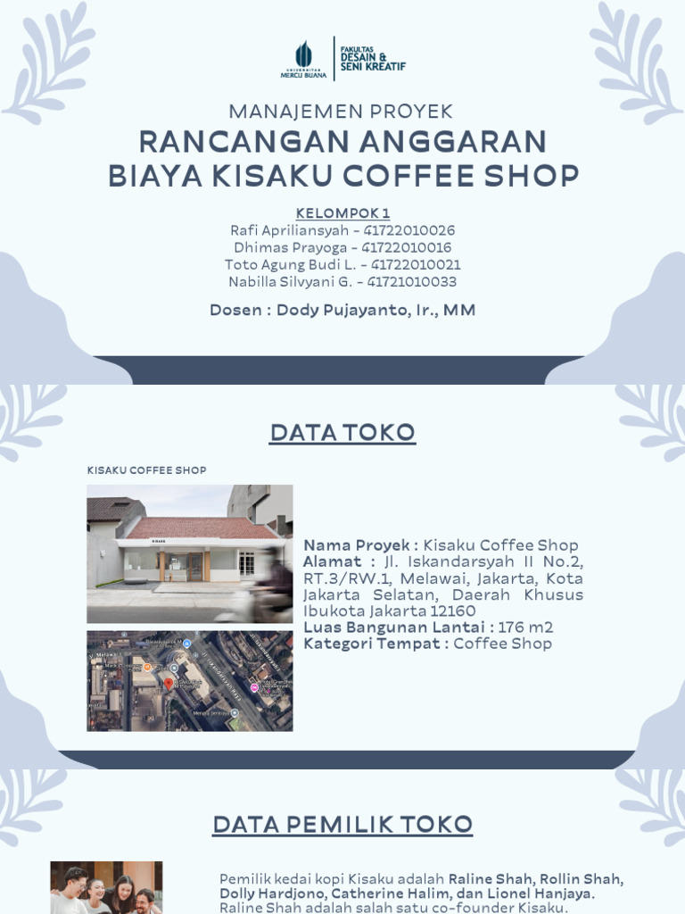 RAB Proyek Kisaku Coffee Shop | PDF