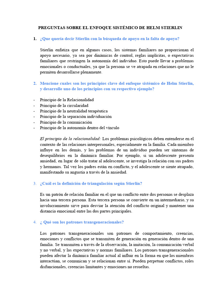 Enfoque Sistémico de Helm Stierlin | PDF | Las emociones | Comportamiento