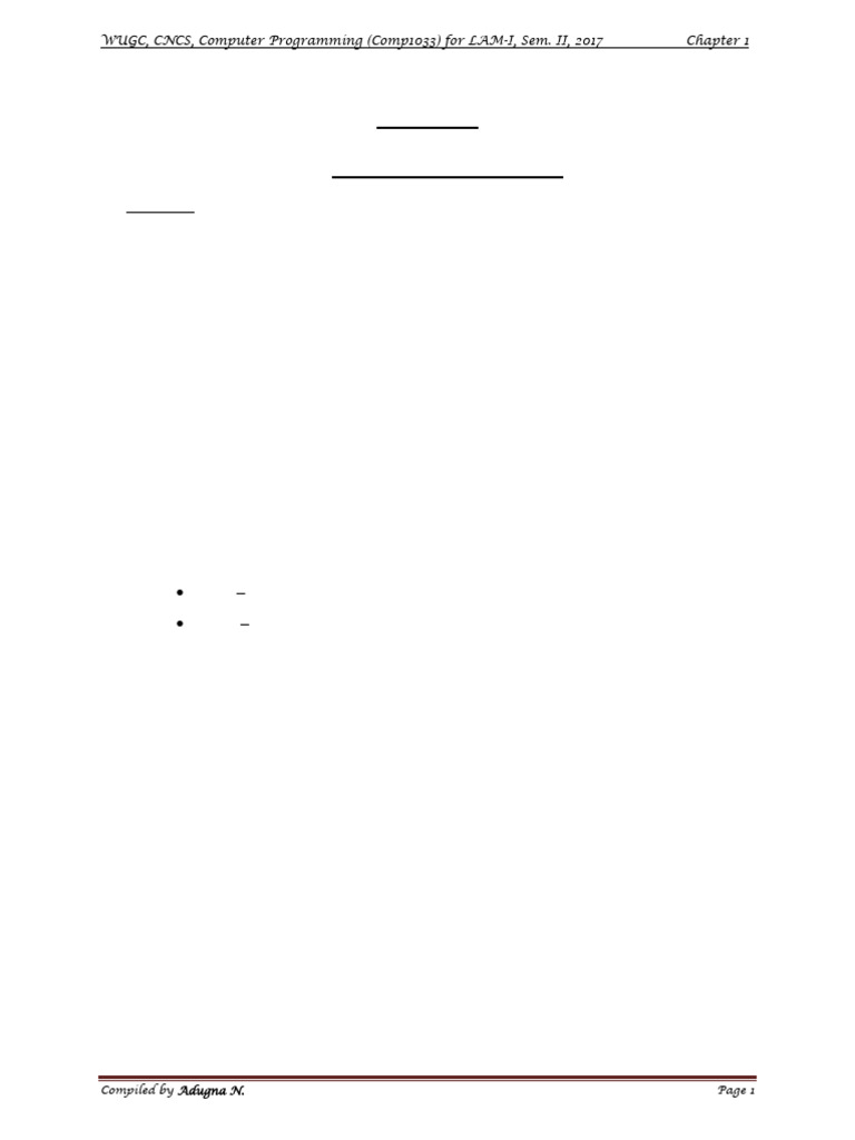 Chapter 1 | PDF | Programming | Computer Program