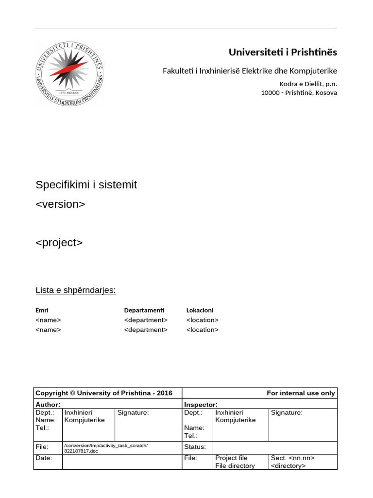 SYS SPEC v1 | PDF | Specification (Technical Standard) | System