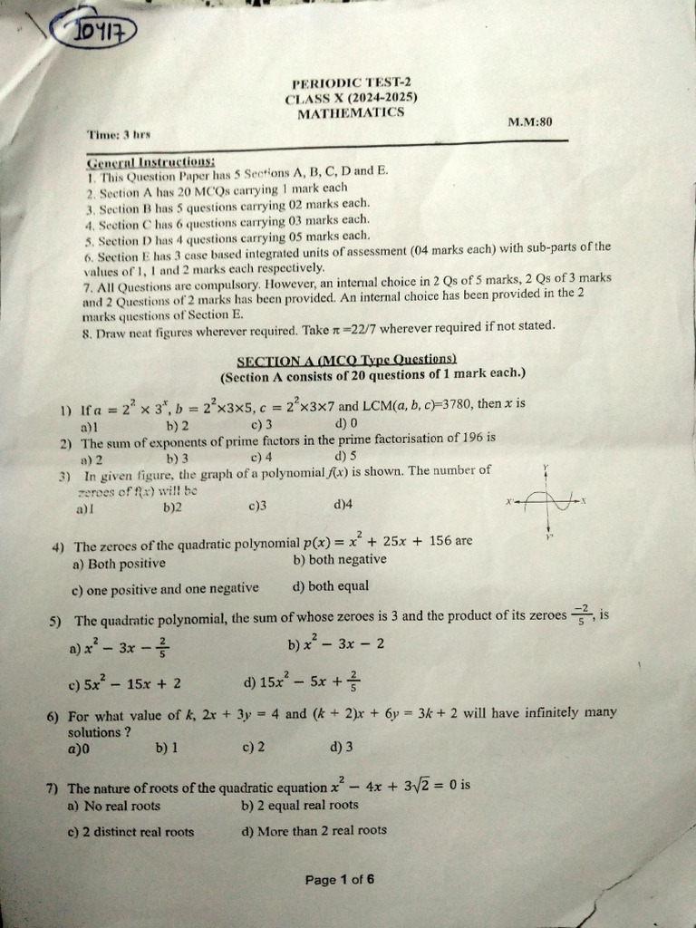 Maths Sample Paper 2 | PDF