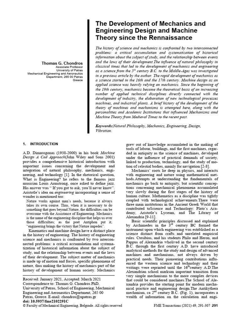 The Development of Mechanics and Enginee | PDF | Classical Mechanics ...