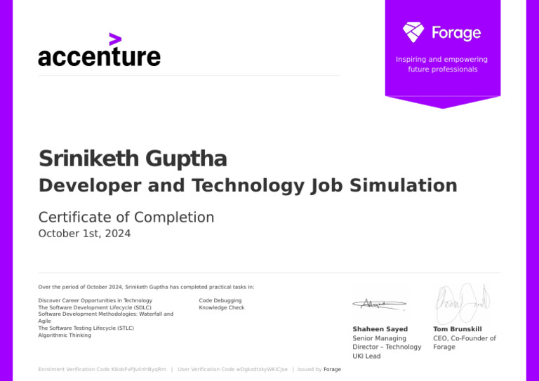 Accenture Internship Certificate Pdf 