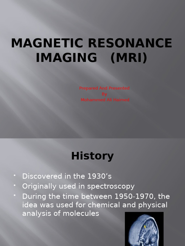 (MRI) Magnetic Resonance Imaging | PDF | Magnetic Resonance Imaging ...