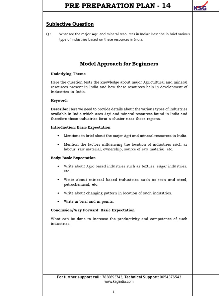 PPP - 14 Mains Model Answer | PDF