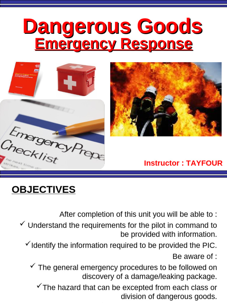 Dangerous Goods Emergency Response Guide | PDF | Dangerous Goods ...