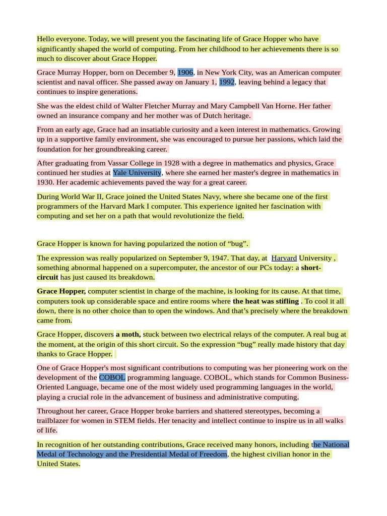 Grace Hopper: Pioneer of Computing | PDF | Computing | Engineering