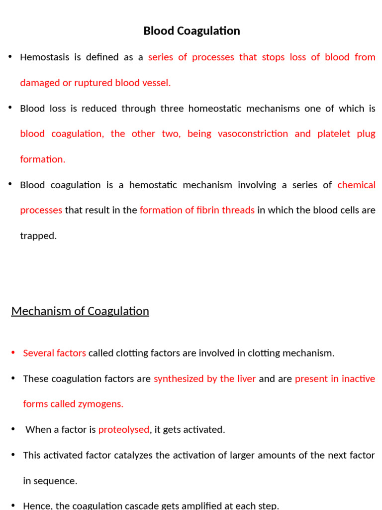 Blood Coagulation | PDF | Coagulation | Cell Biology