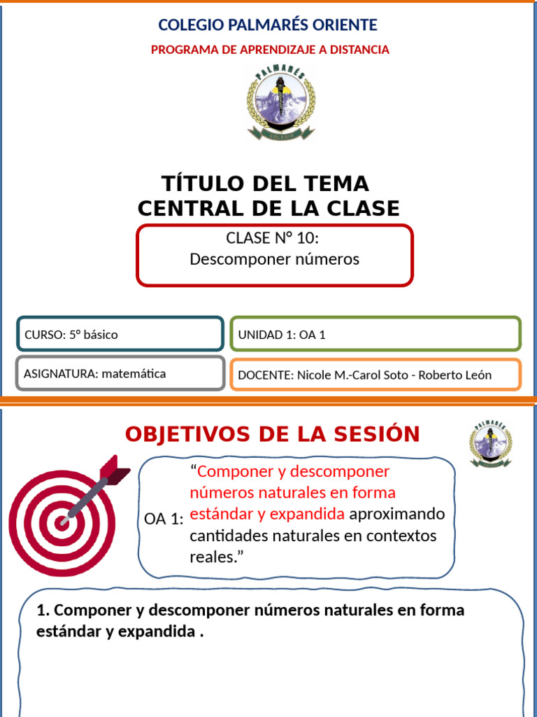 Clase 10. OA1. Componer y Descomponer Números | PDF | Aprendizaje ...