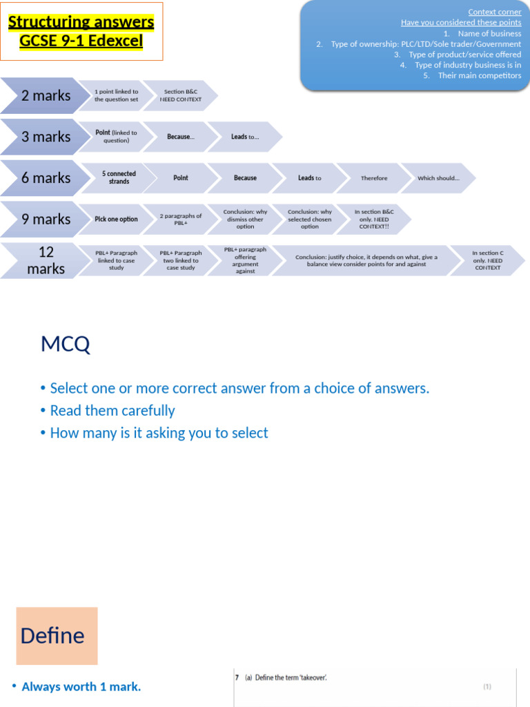 GCSE Edexcel Exam Answer Guide | PDF | Multiple Choice