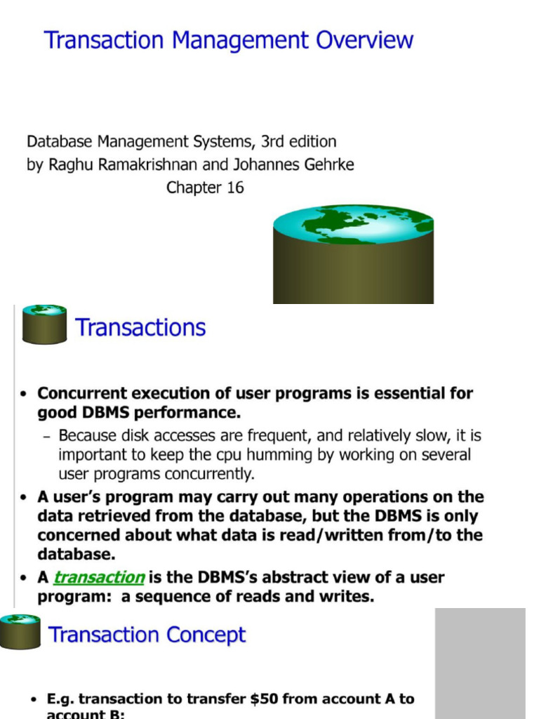 Transaction Management | PDF | Computer Data | Databases