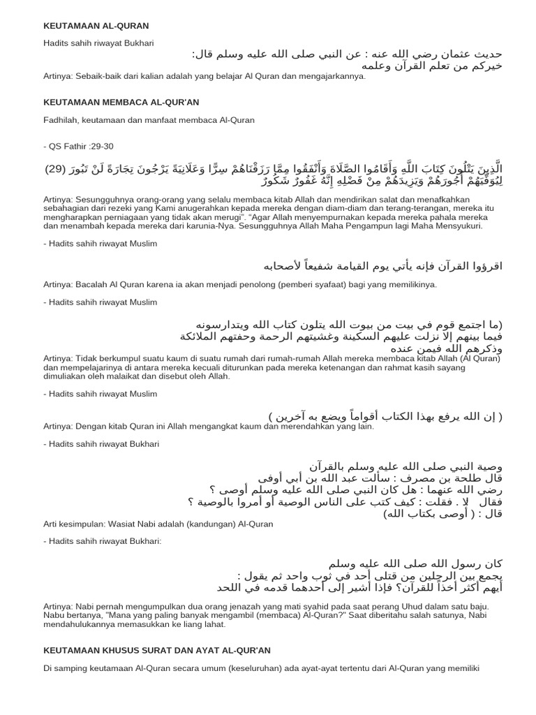 Keutamaan Alquran | PDF