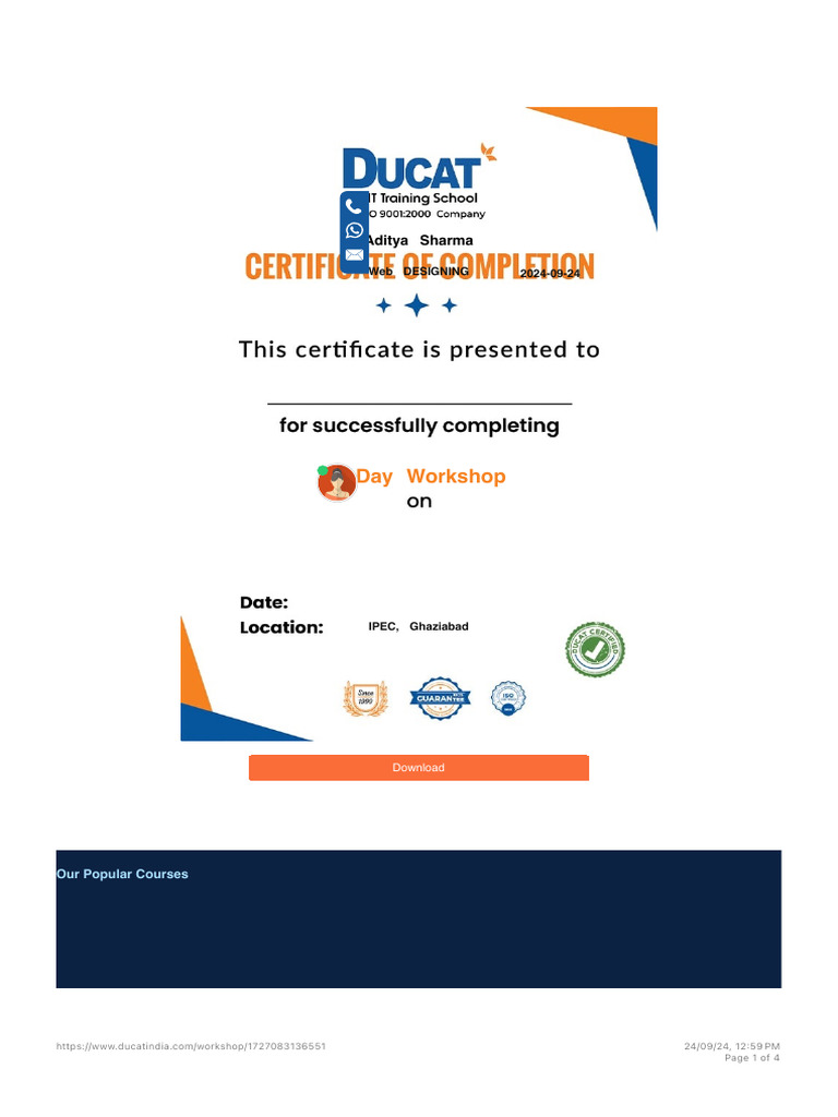 Top Institute For IT Training Courses in Noida - Ducat | PDF ...