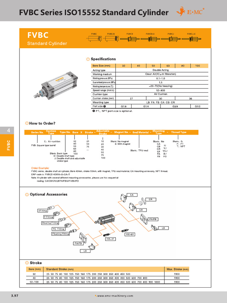 Cilindro Neumatico FVBC | PDF