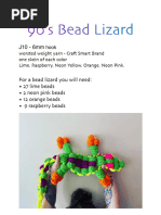 Beaded Lizard Keychain Instructions | PDF | Knot