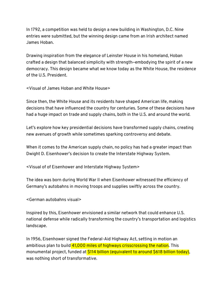 YT Script For President and Supply Chains | PDF | North American Free Trade Agreement | Offshoring