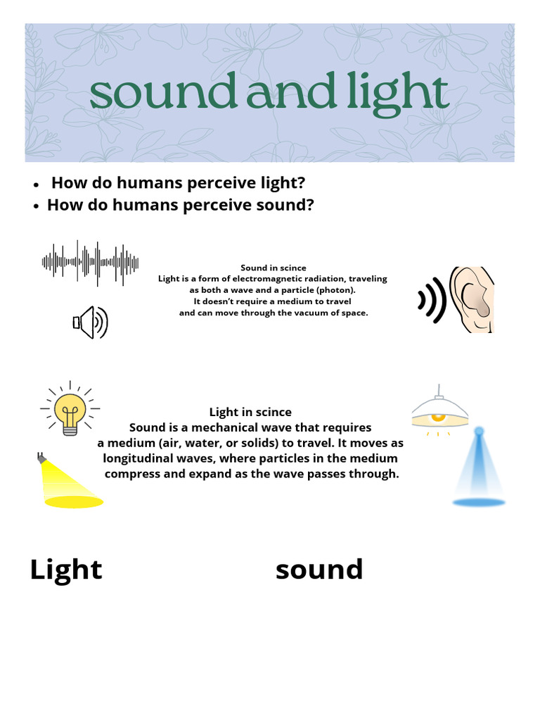 Sound and Light | PDF | Light | Sound