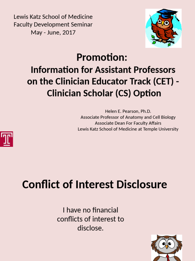 Pearson - Promotion To Associate Prof On The CET-Scholar Option ...