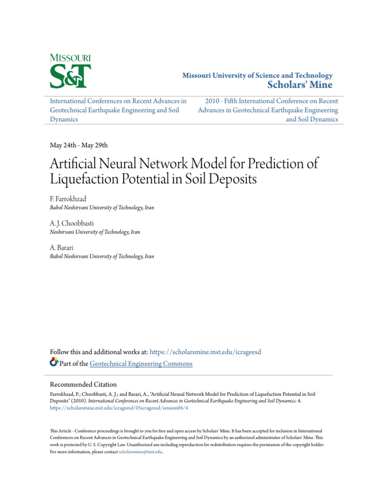 07 Liquefaction | PDF | Artificial Neural Network | Applied Mathematics