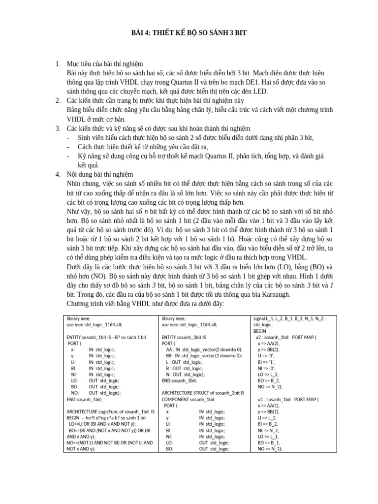 Lab 4 Comperator | PDF
