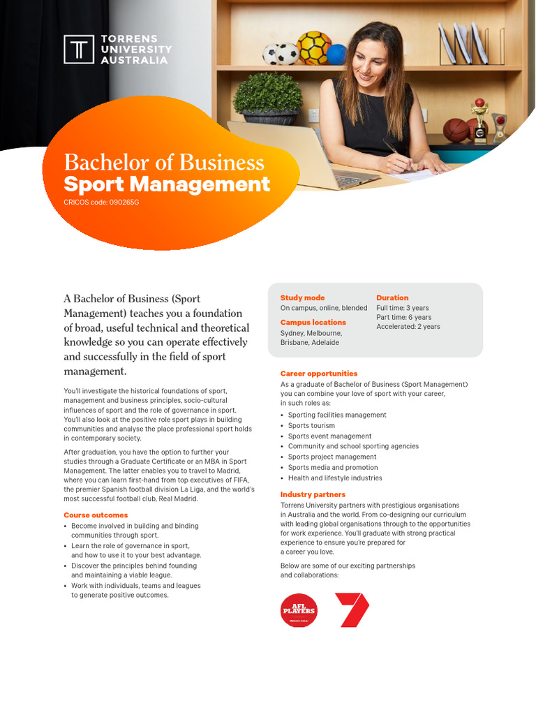 Bachelor of Business Sports Management | PDF | Diploma | Educational Stages