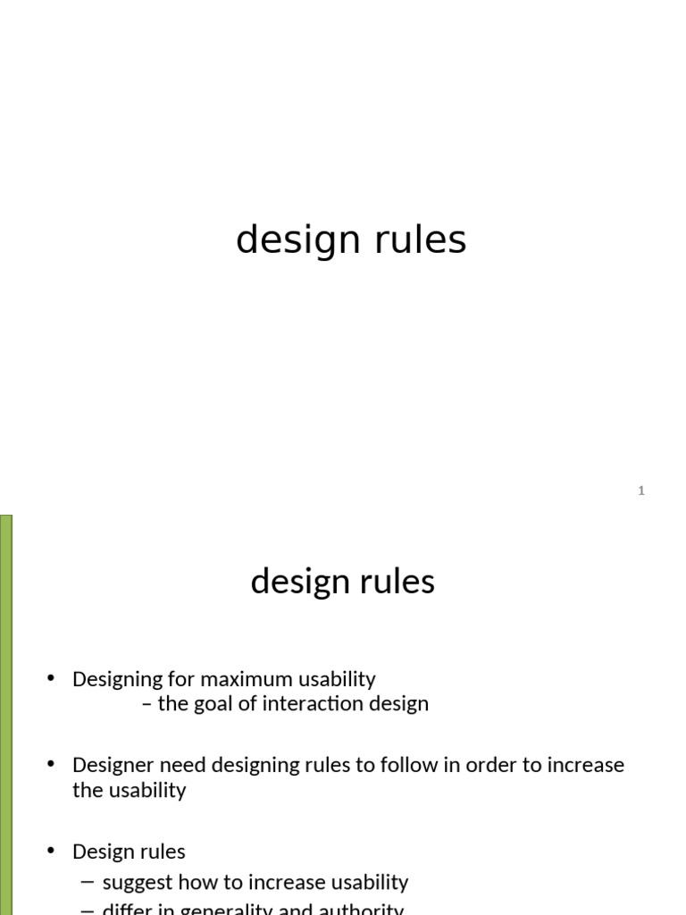 Chapter-8 DesignRules | PDF | Usability | Computing