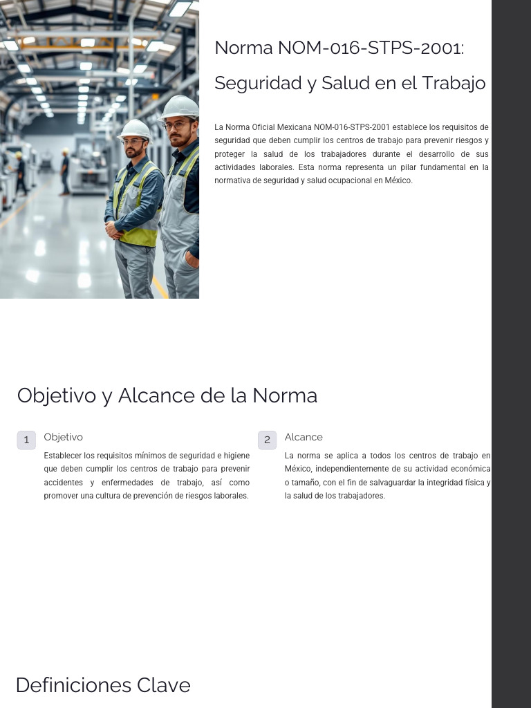Norma NOM 016 STPS 2001 Seguridad y Salud en El Trabajo | PDF ...