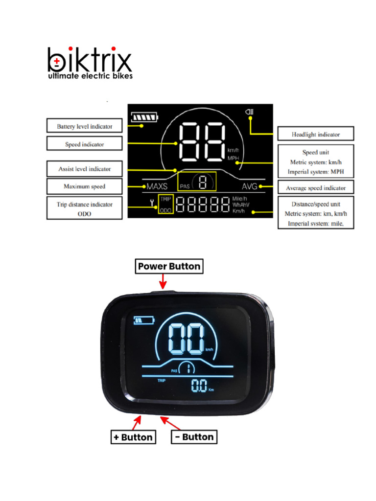 Yl81c-B Display Manual Biktrix Version | PDF | Speed | Manufactured Goods