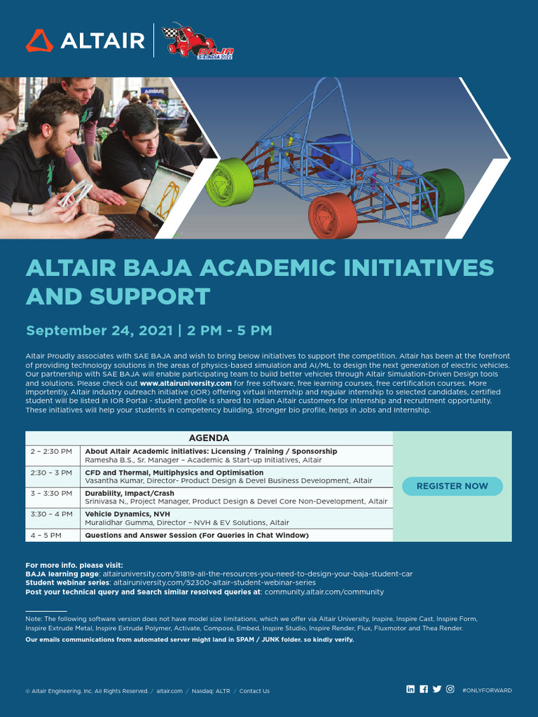 Altair Baja Training Flyer - Compressed | PDF | Educational Technology ...