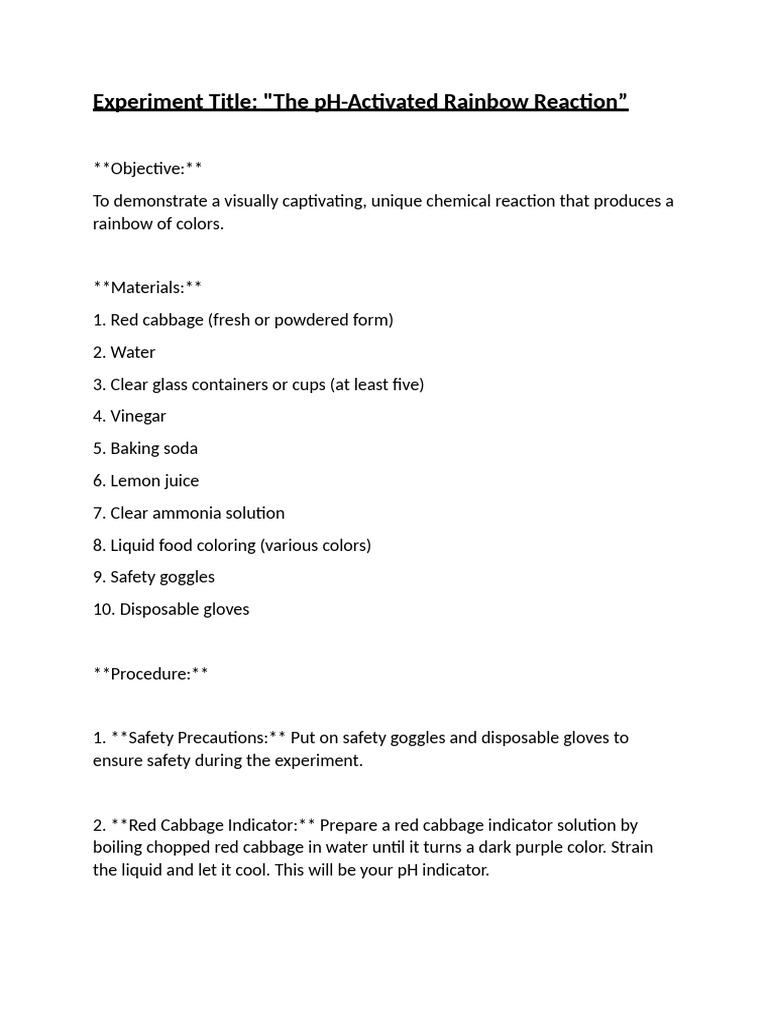 Experiment and Quiz and A Good Fun Fact and Stop Motion Idea | PDF ...