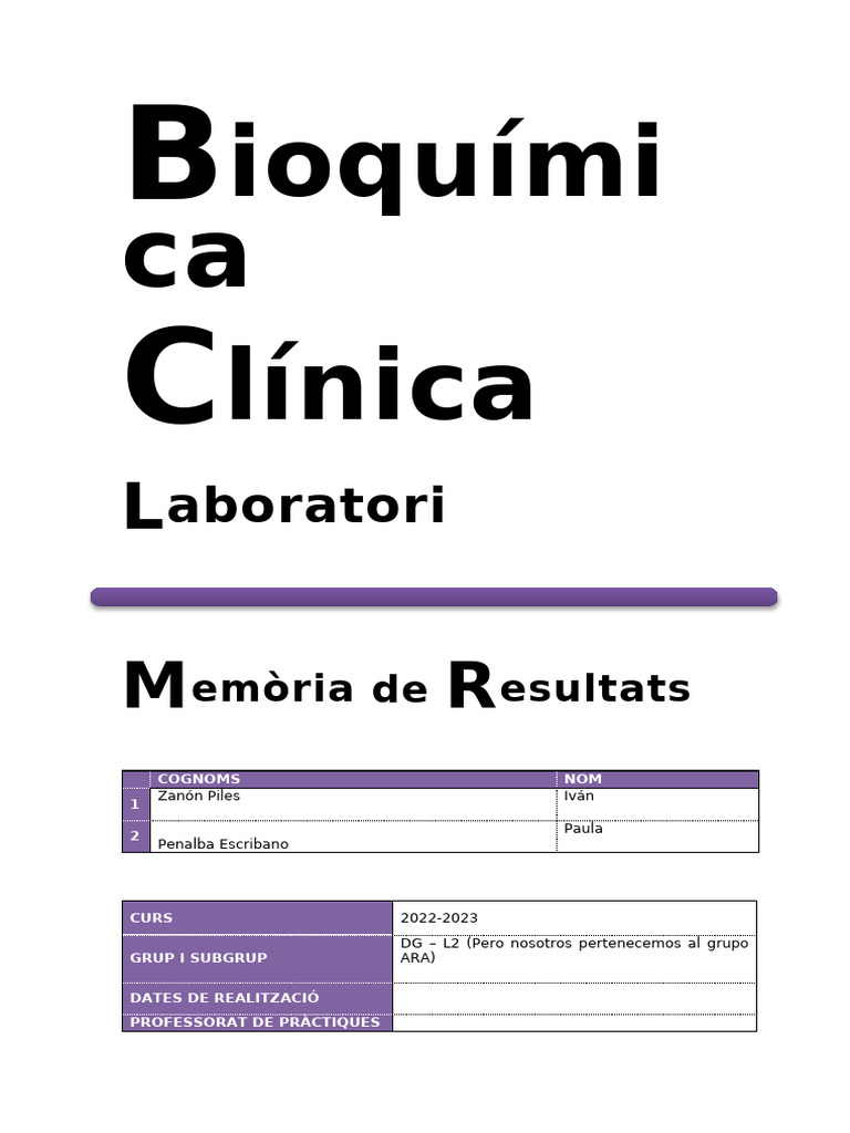 BCH 2023 Memòria VCA | PDF | Lipoproteína de alta densidad | Lipoproteína