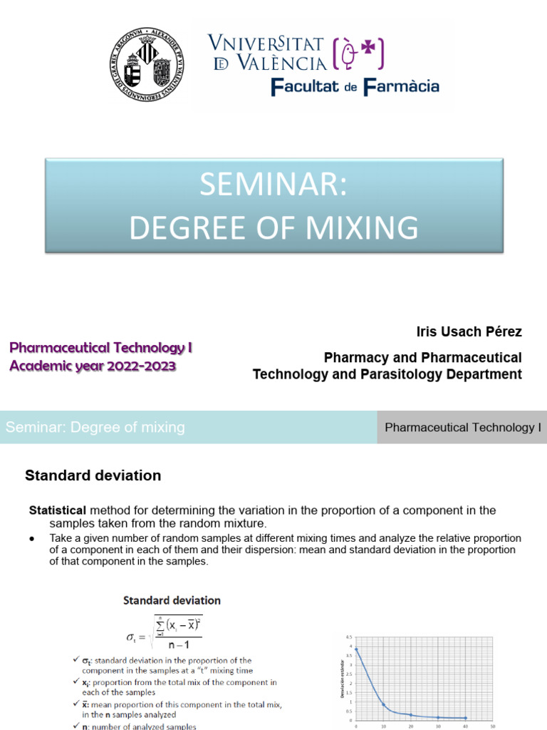 Seminar Degree of Mixing | PDF | Standard Deviation | Mixture