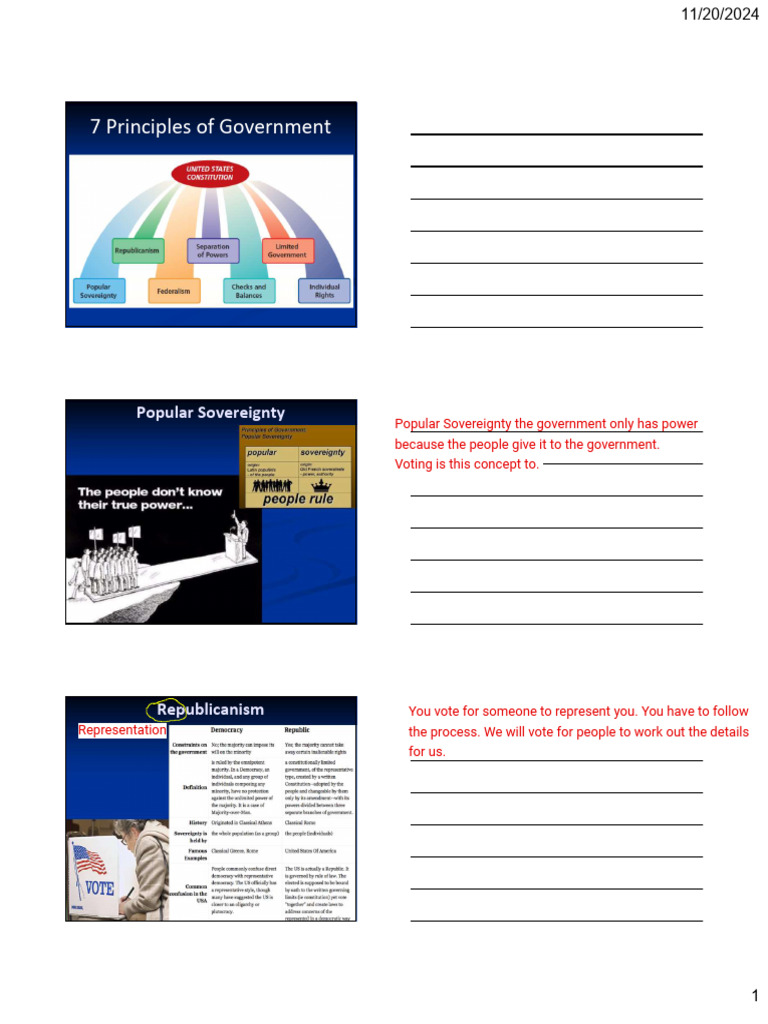Kami Export - 7 Principles of Government Notes Guide 2024 Update | PDF ...