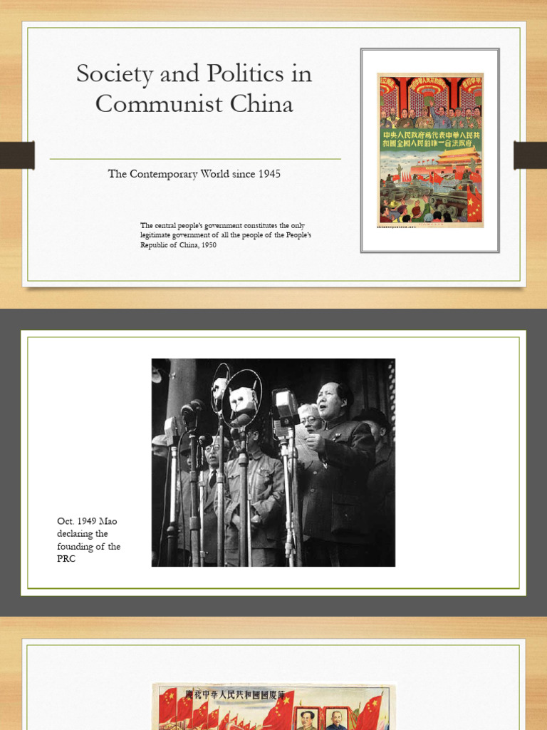 Society and Politics in Communist China 202324 Slides | PDF | Mao ...