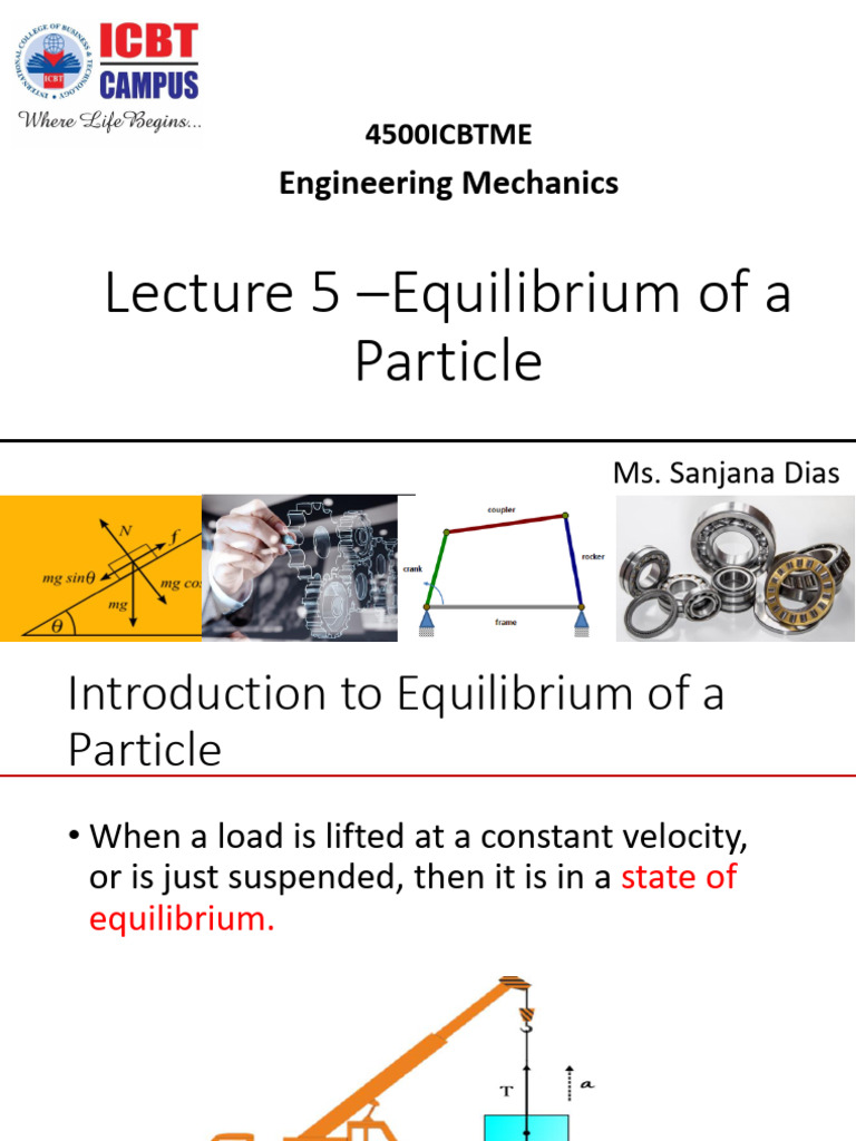 Equilibrium of Particles (Updated) | PDF | Force | Euclidean Vector
