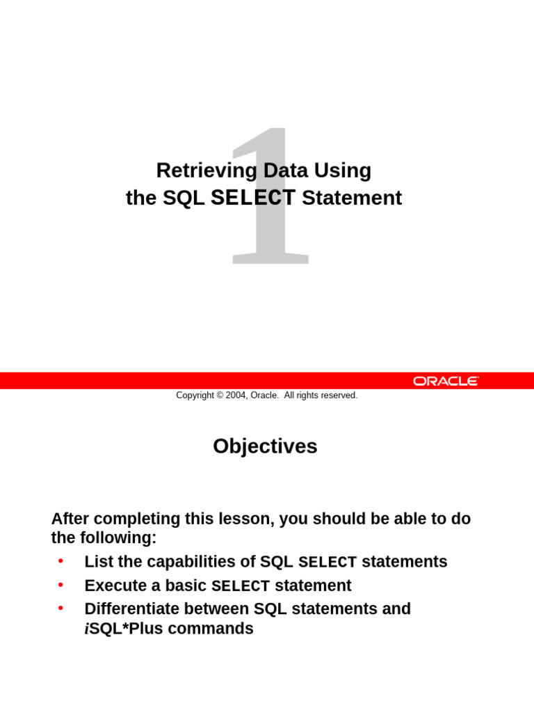 Les01 1-15 | PDF | Sql | Data Management