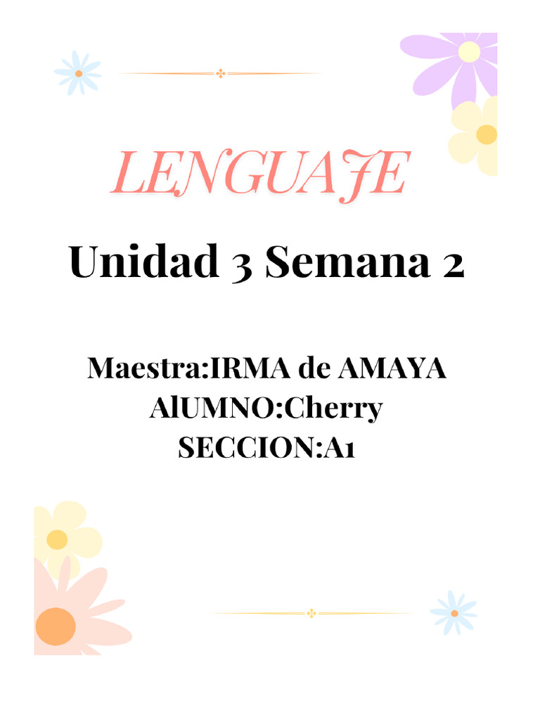 Cherry Unidad 3 Semana 2 | PDF