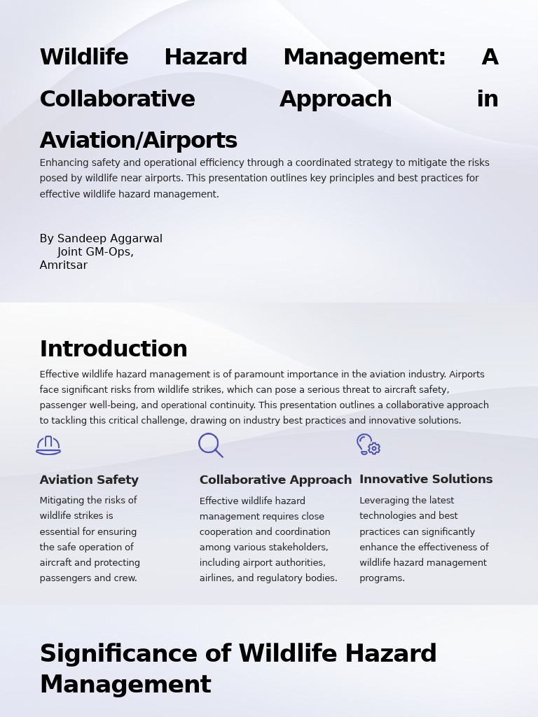 Collaborative Wildlife Hazard Management | PDF | Airport | Unmanned ...