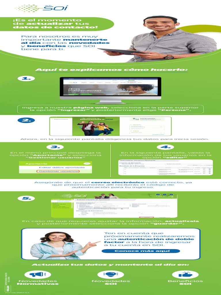 Instructivo Independiente Actualizacion Datos Soi Sep30 | PDF