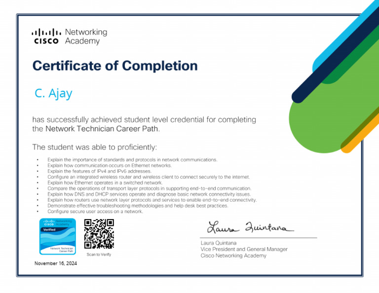 Network Technician Career Path Badge20241117-27-3zz5 | PDF