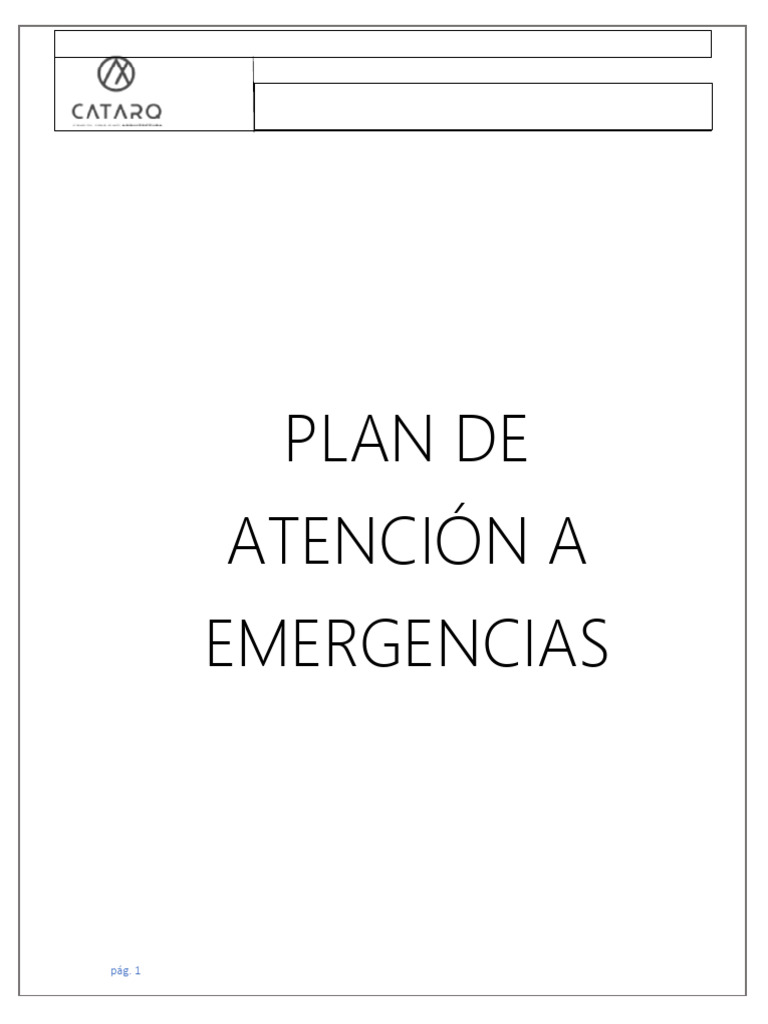 Plan de Atencion A Emergencias | PDF | Protección contra incendios ...