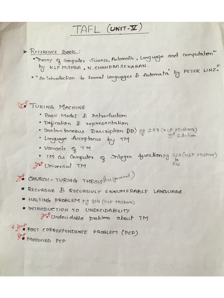 Tafl Unit 5 Notes Pdf 
