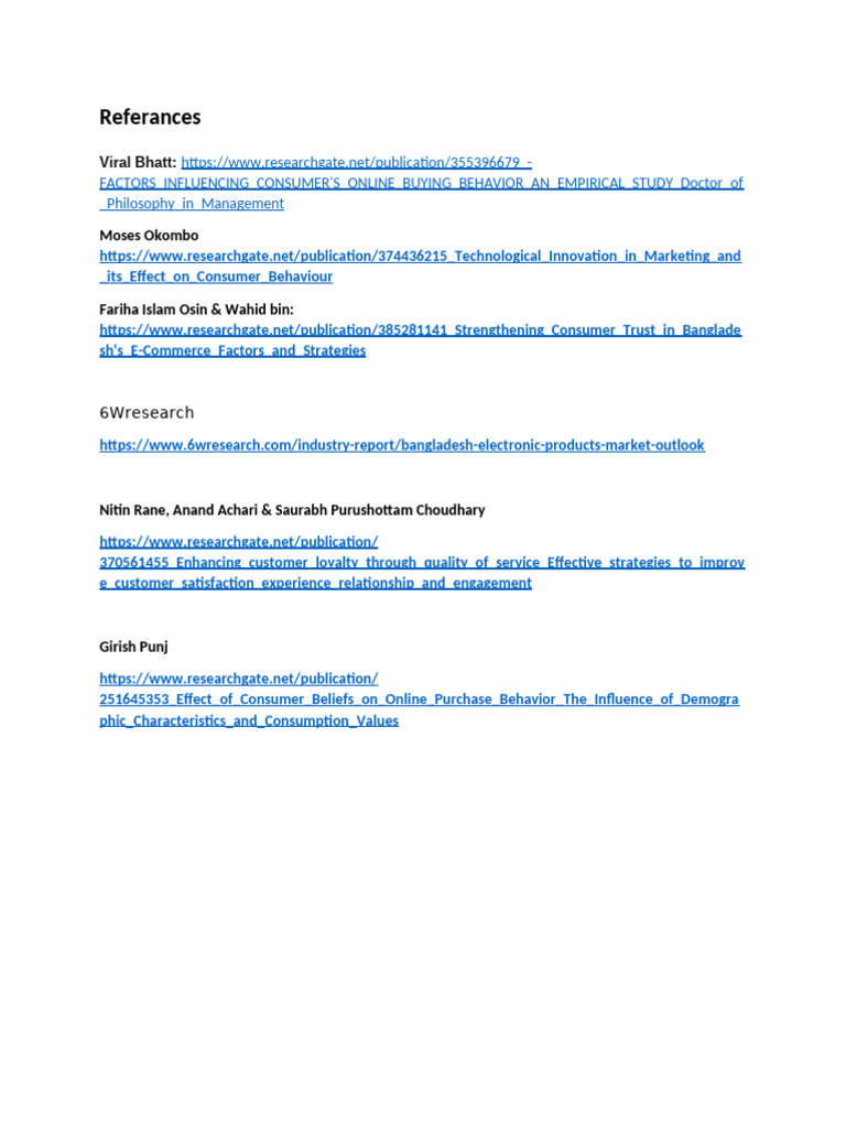 Internship Report Referances | PDF