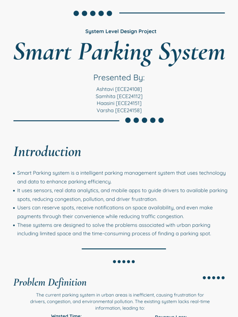 Smart Parking System | PDF | Parking