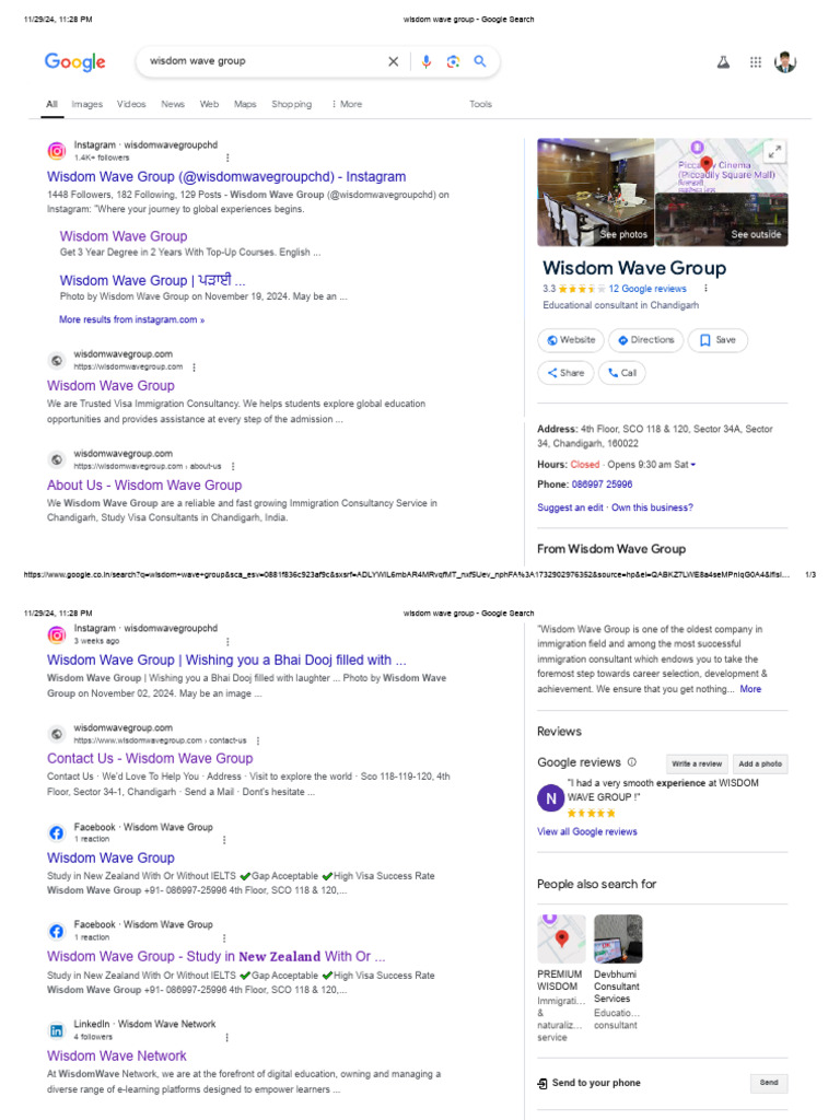 Wisdom Wave Group: Visa Consultancy | PDF | Software | Websites