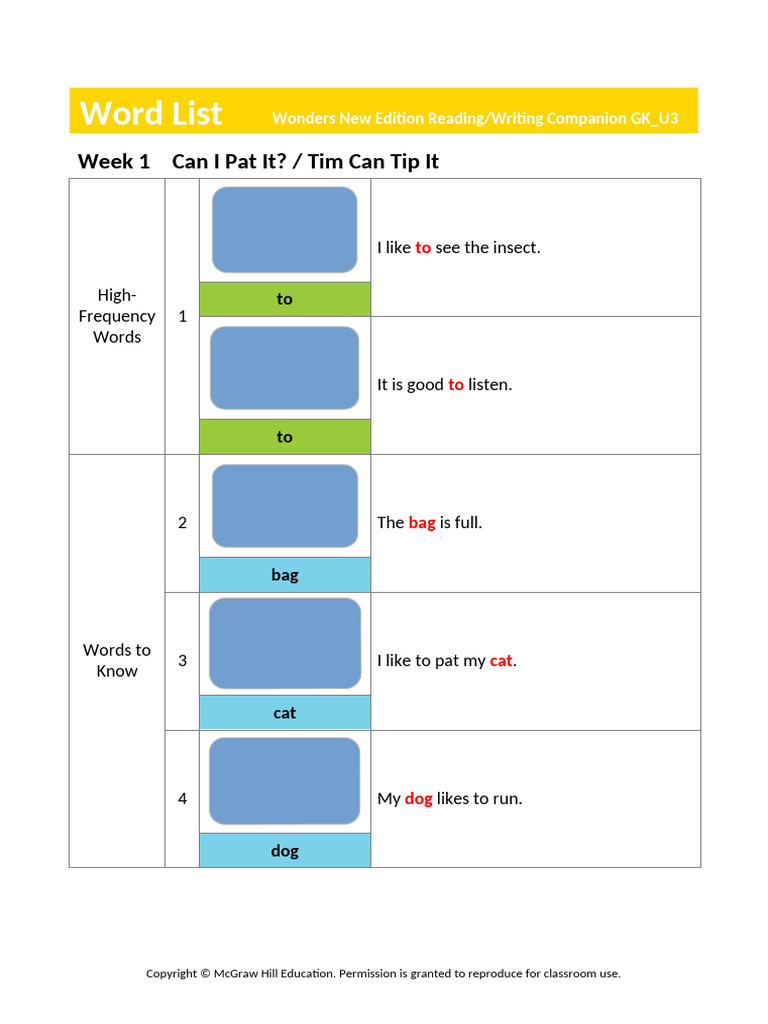 Unit 3 Week 1 Word List (English) | PDF