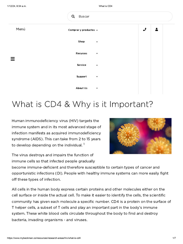 What Is CD4 | PDF | Management Of Hiv/Aids | Cd4