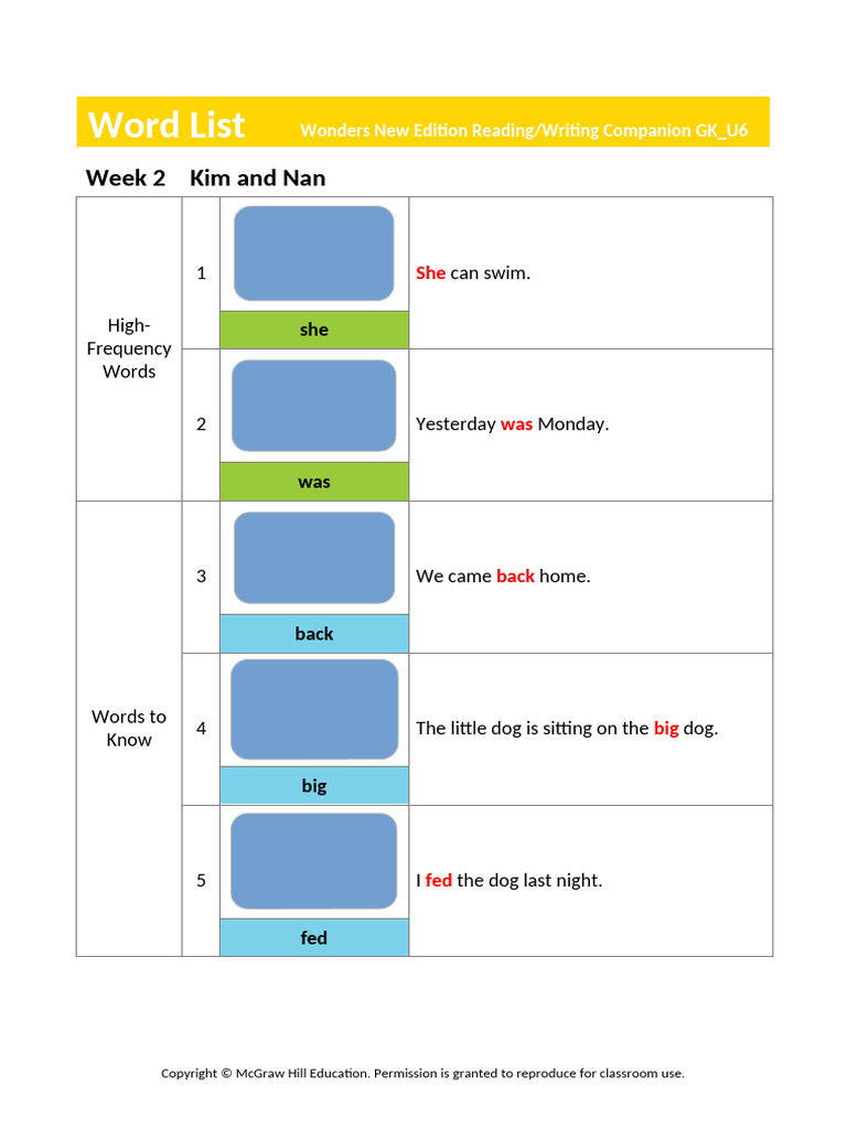 Unit 6 Week 2 Word List (English) | PDF