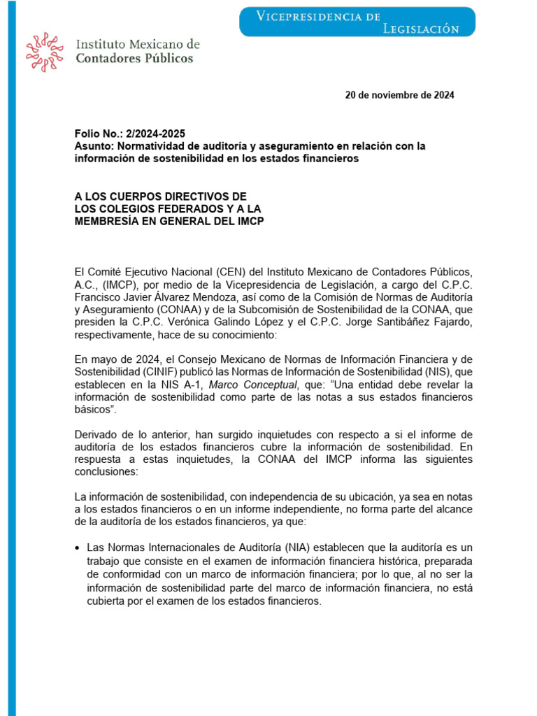 Folio 2 Normatividad Auditoria Aseguramiento Relacion Informacion ...