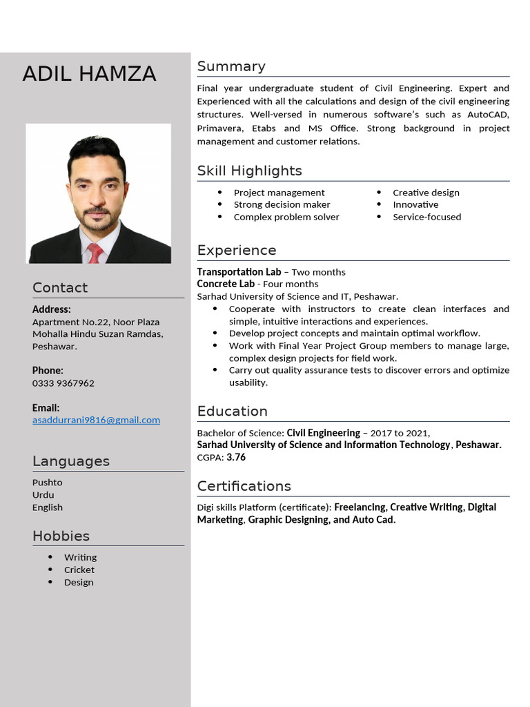 Asad CV | PDF